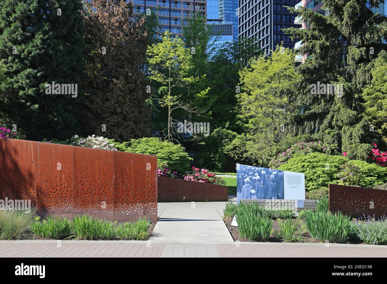 Komagata Maru Memorial Garden, Waterfront, Coal Harbour, Vancouver ...