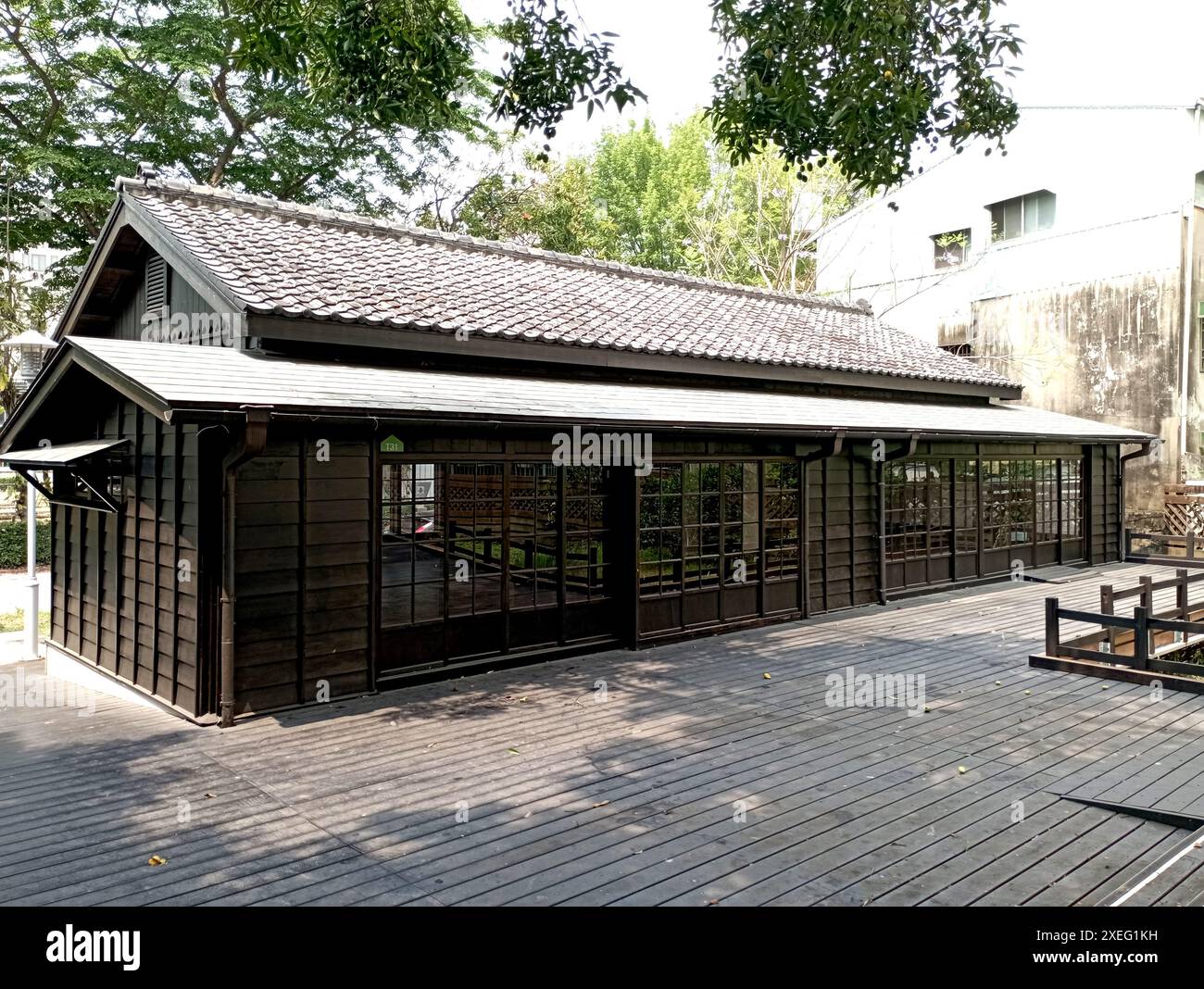 Chiayi, Taiwan: Hinoki Village Park and old buildings, cypress ...