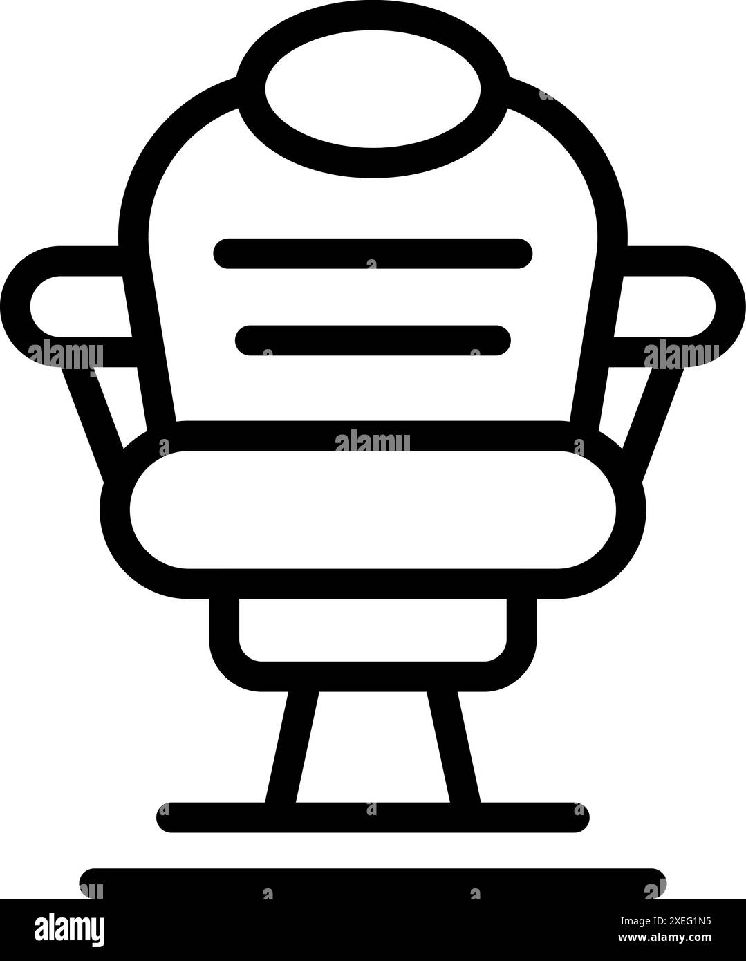 Simple line icon of a comfortable office chair, perfect for designs ...