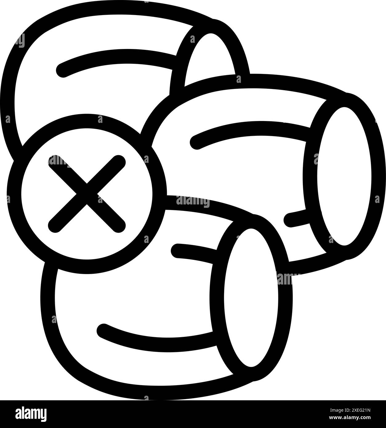 Line art icon of a tabla with a cross over it, representing a ban on ...