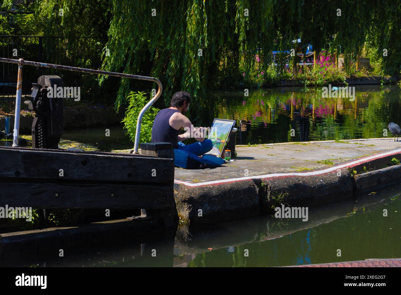 City Road lock along the Regent's Canal London Stock Photo - Alamy