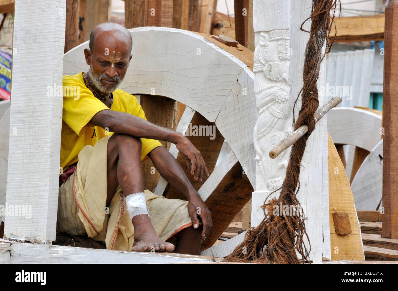 image of ratha making process with various activities like painting ...