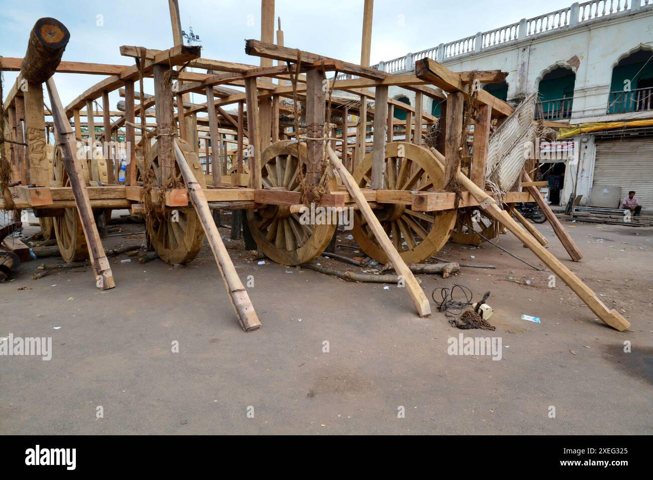 image of ratha making process with various activities like painting ...