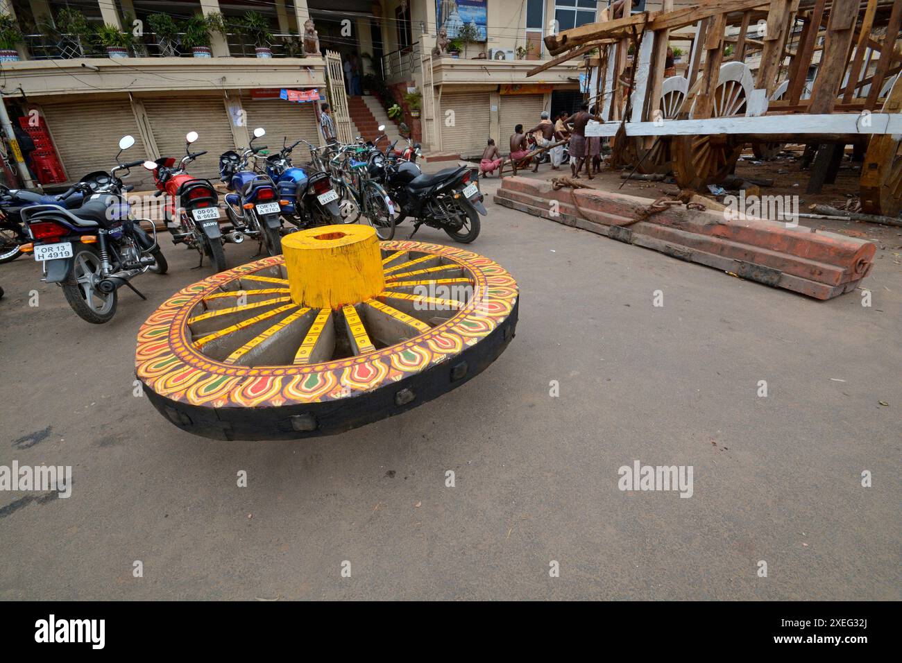 image of ratha making process with various activities like painting ...