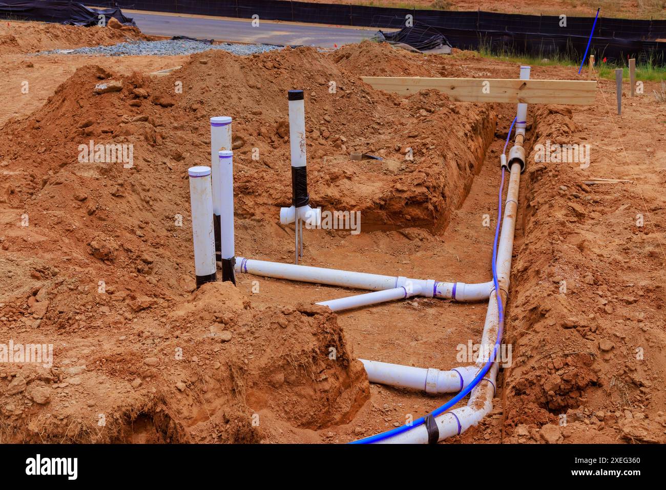 Sanitary pipe water pipes must be laid before concrete is poured on ...
