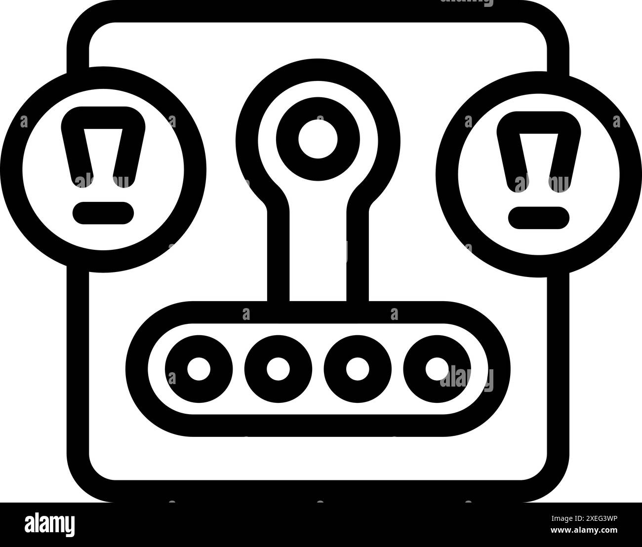 Simple icon of a seat belt warning sign illuminated on a car's ...