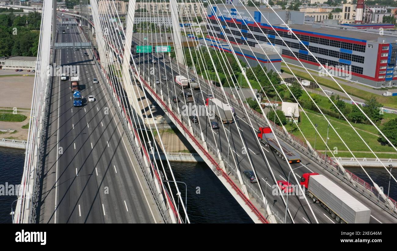 Aerial view bridge over bay hi-res stock photography and images - Alamy