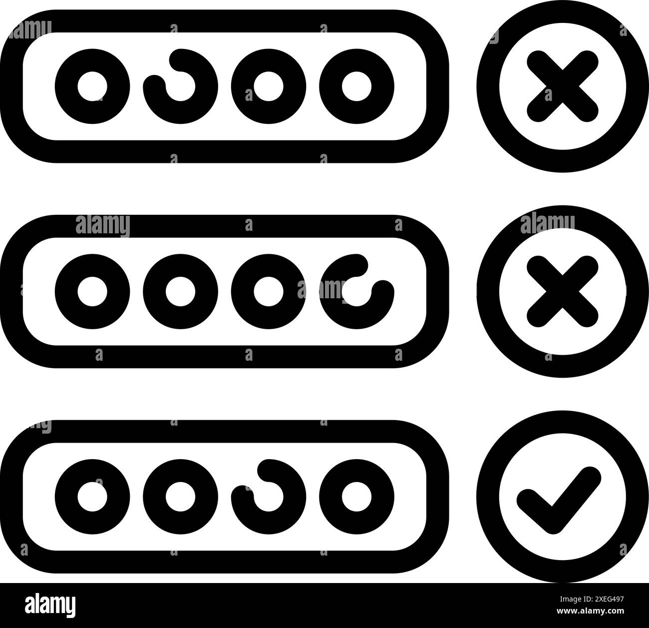 Simple animation checkmark white symbol Stock Vector Images - Alamy