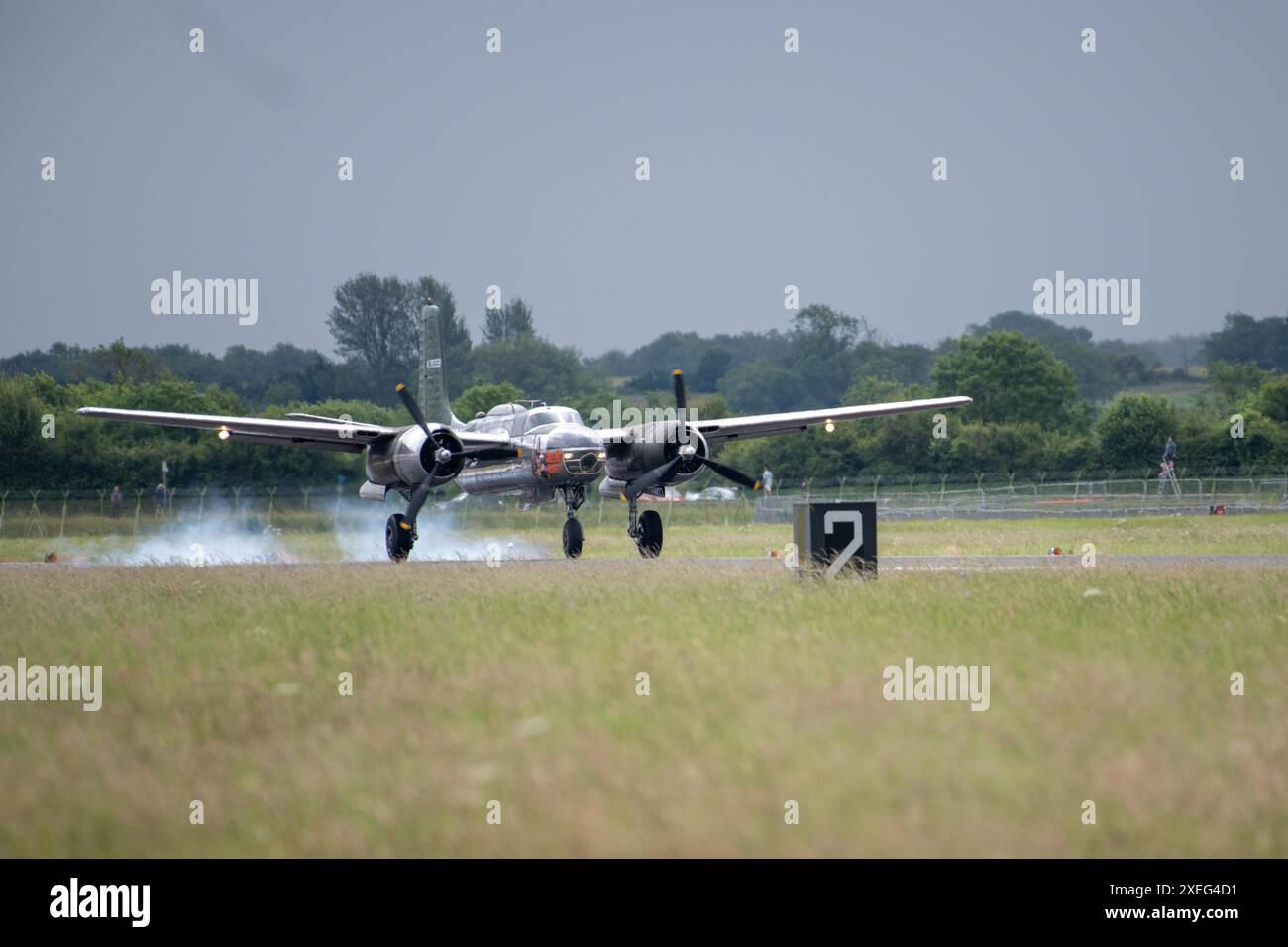 A Douglas A-26C Invader known as the “Million Airess,” owned by the ...