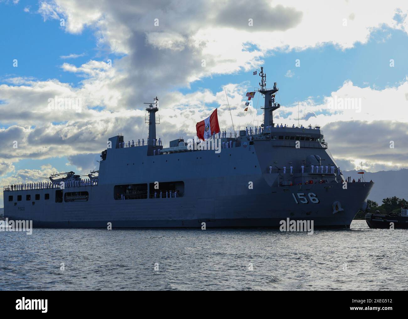 The Peruvian Navy Makassar-class landing platform dock BAP Pisco (AMP ...