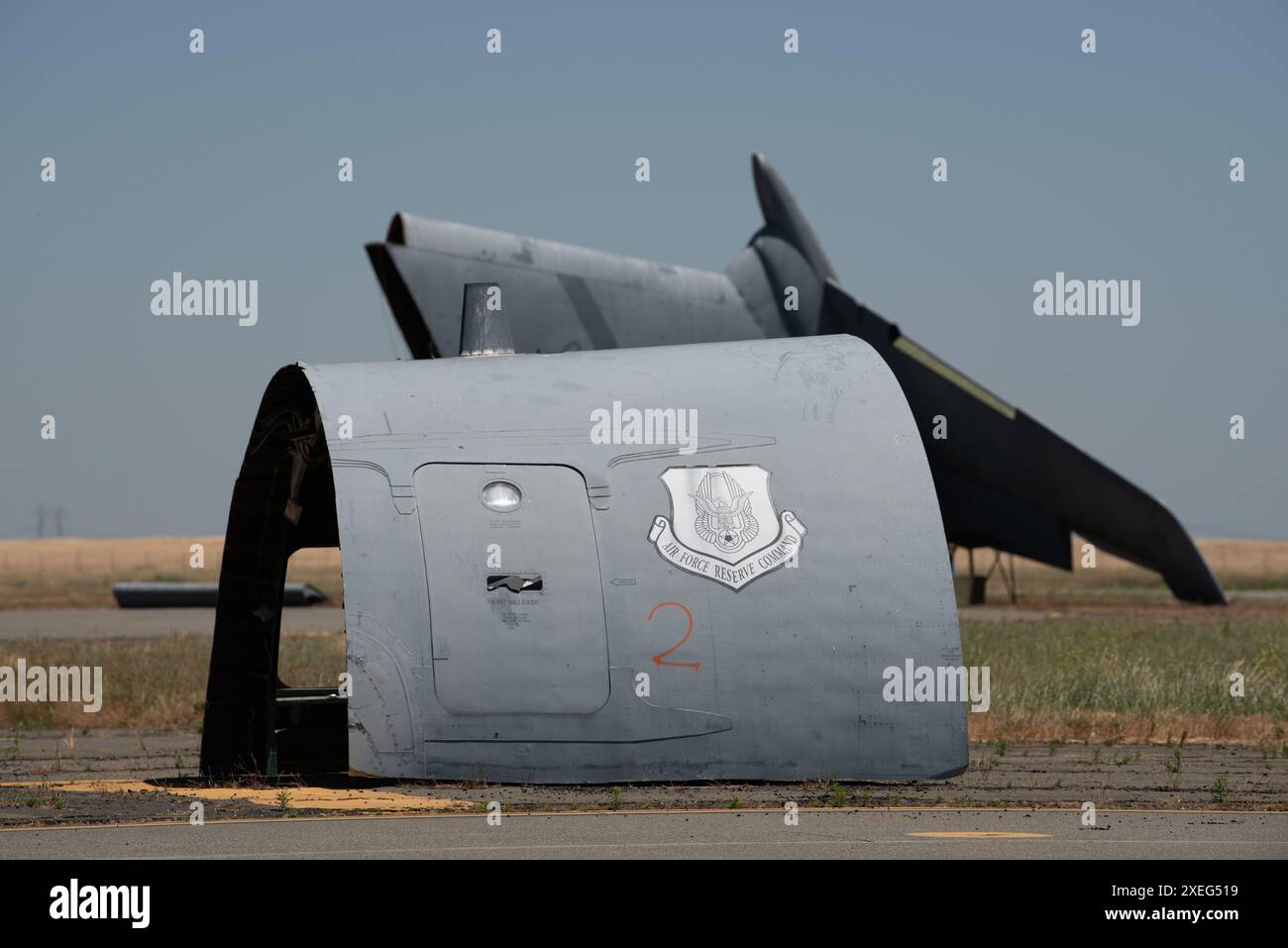 U.S. Air Force C-5A Galaxy structures rest on the eastern side of the ...