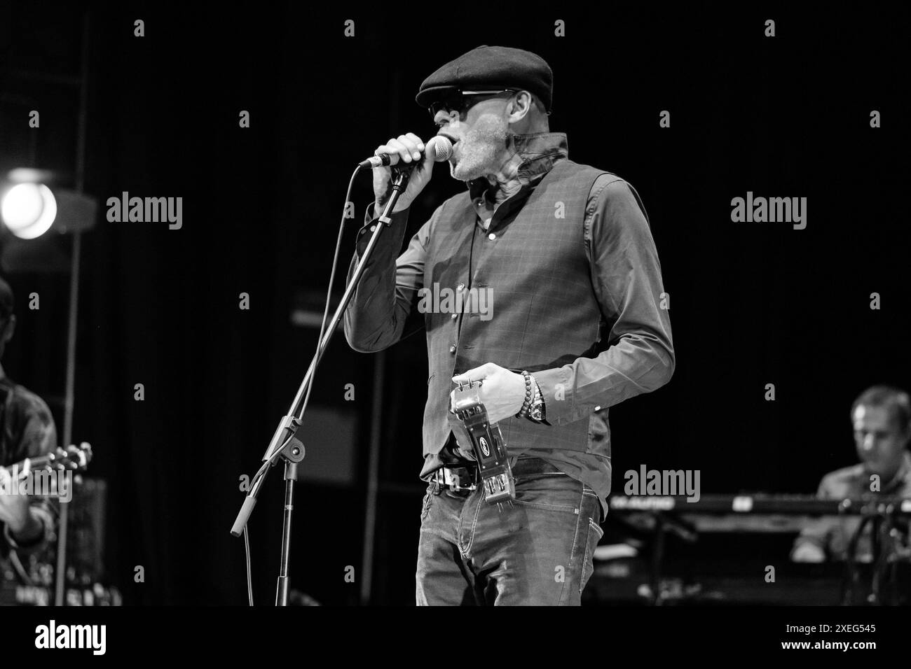 Garry Christian of the musical group The Christians performs on stage ...