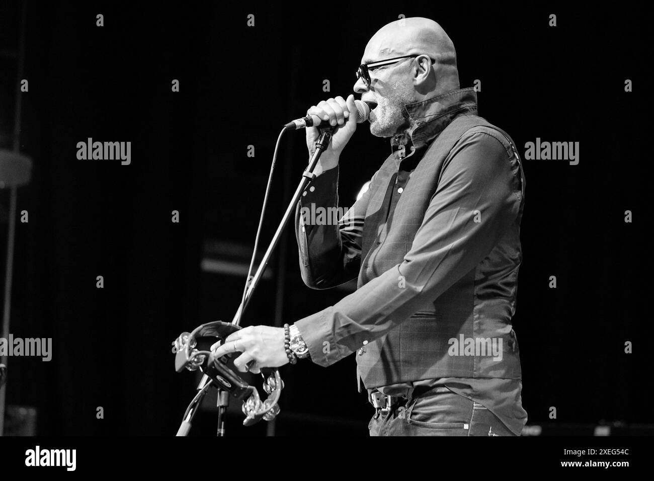 Garry Christian of the musical group The Christians performs on stage ...