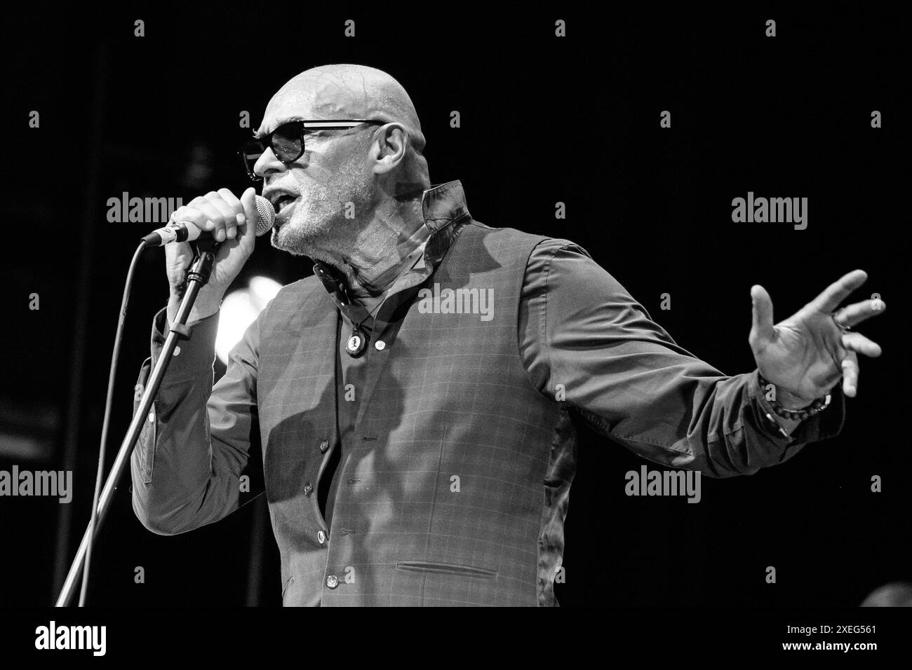 Garry Christian of the musical group The Christians performs on stage ...