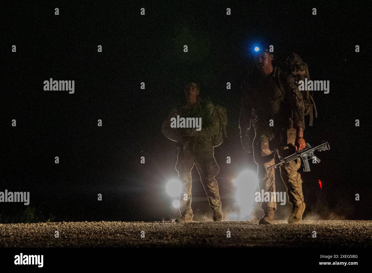 Ten squads from across III Armored Corps units participate in the night ...