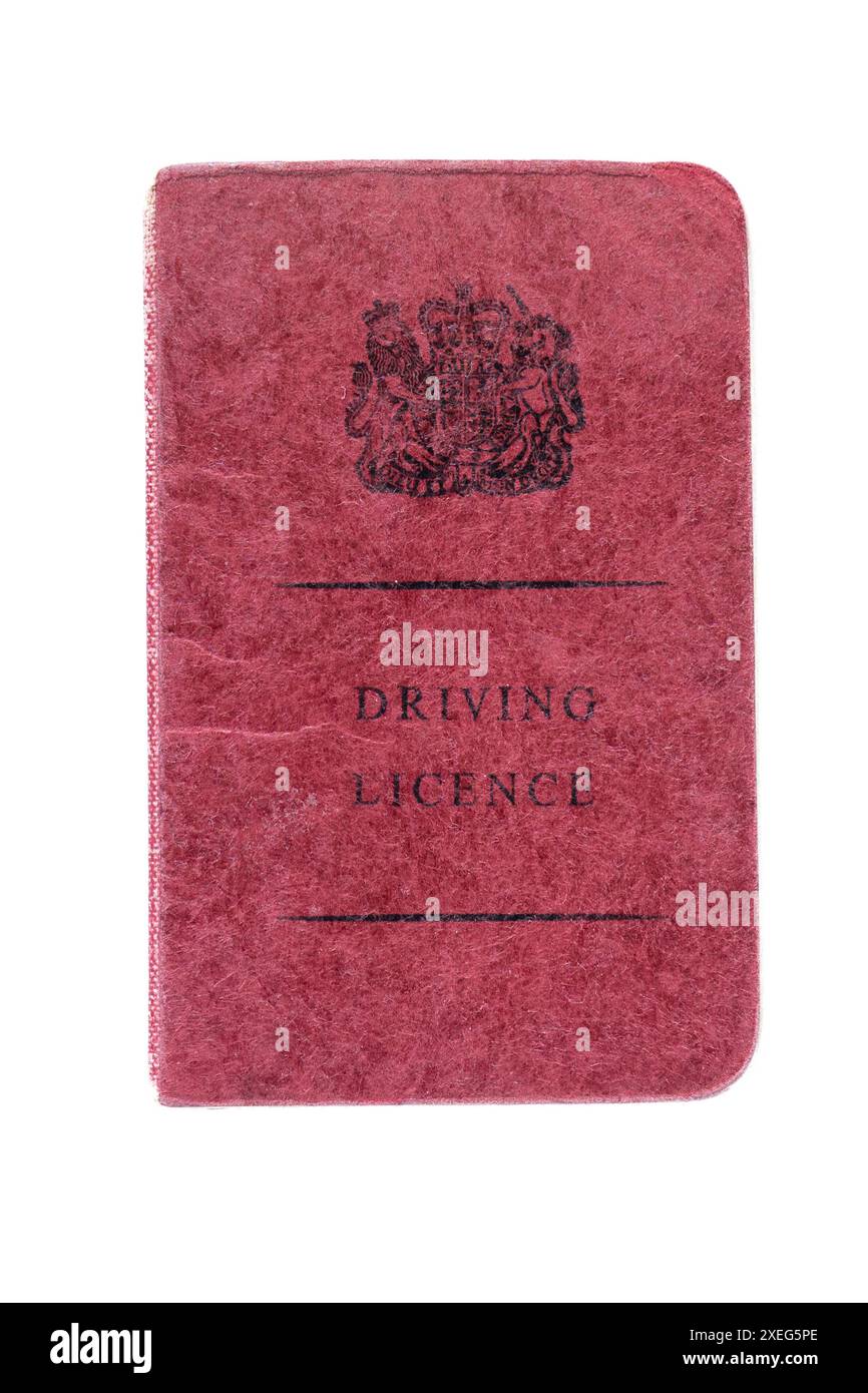 1960s red driving licence hi-res stock photography and images - Alamy