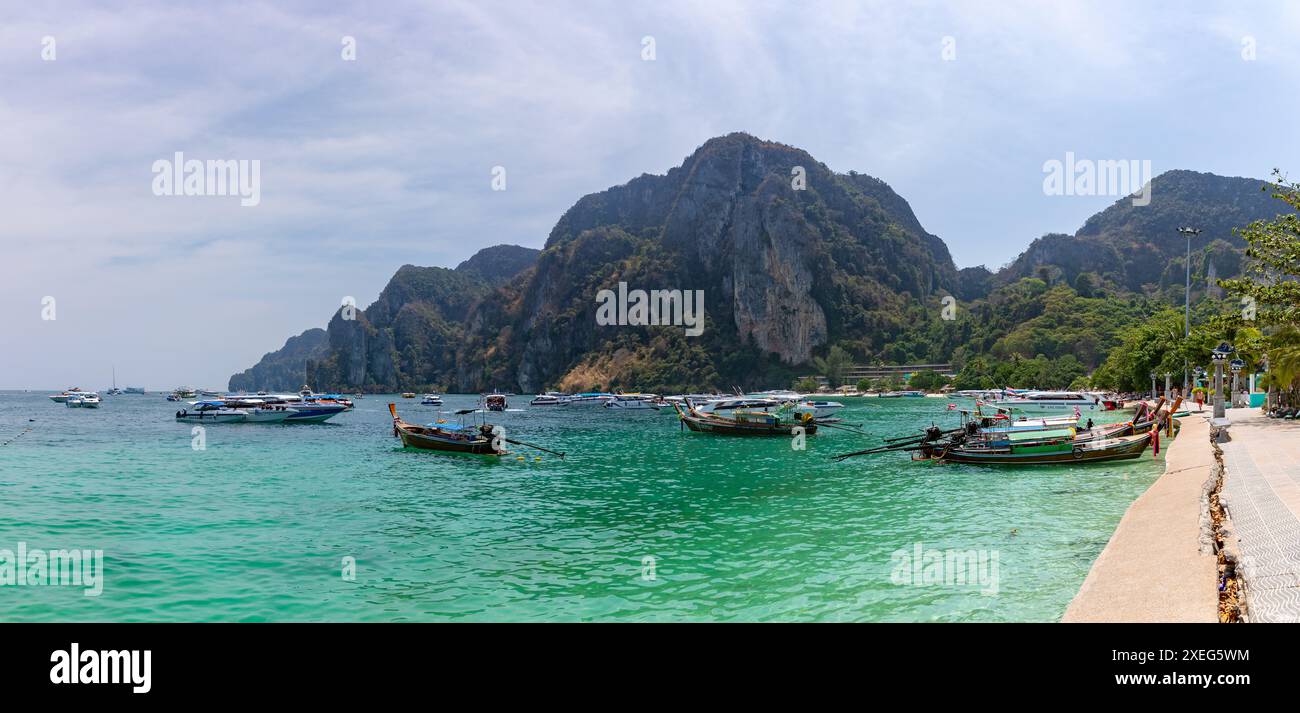 A picture of Ton Sai Beach, at the Ko Phi Phi Don Island Stock Photo ...
