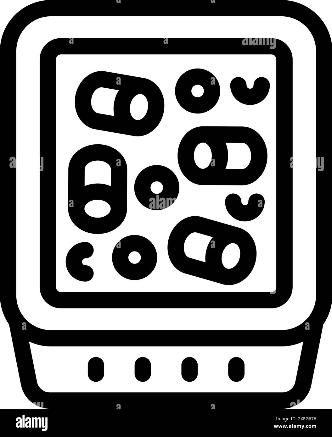 Electronic blood test analyzing blood cells, healthcare and medical ...