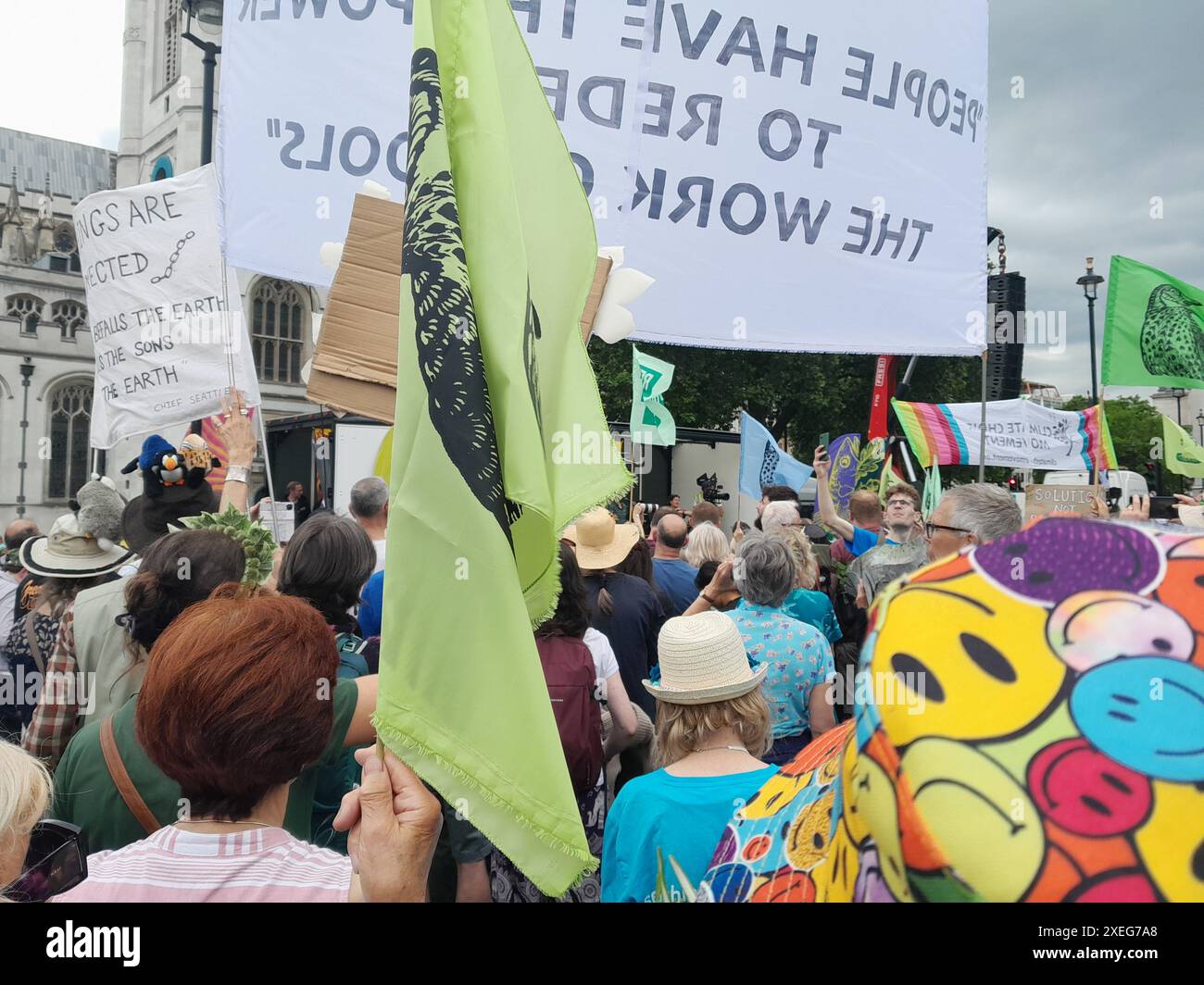 Restore Nature Now Protest London 22 June 2024 Stock Photo - Alamy