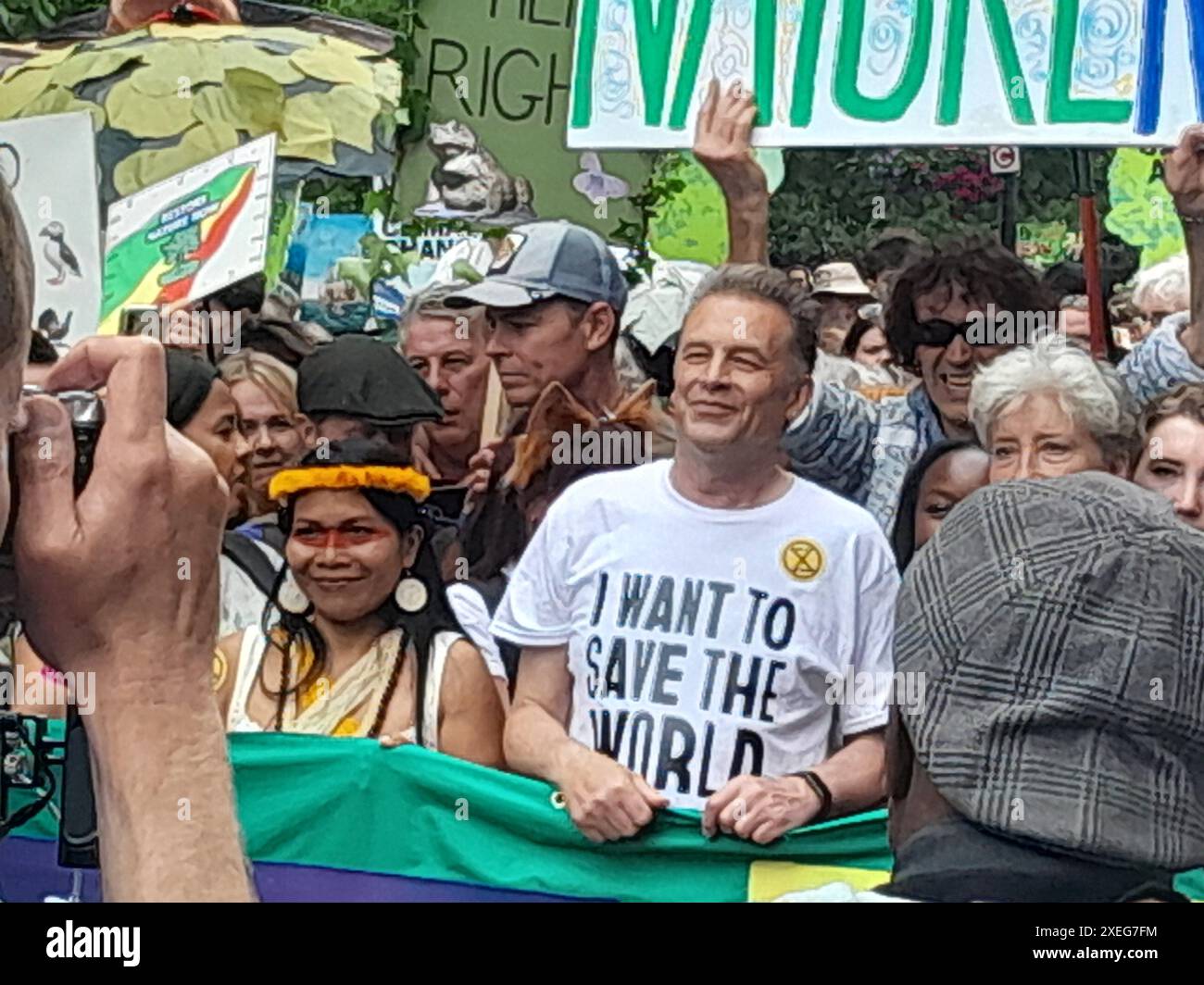 Restore Nature Now Protest London 22 June 2024 Stock Photo - Alamy