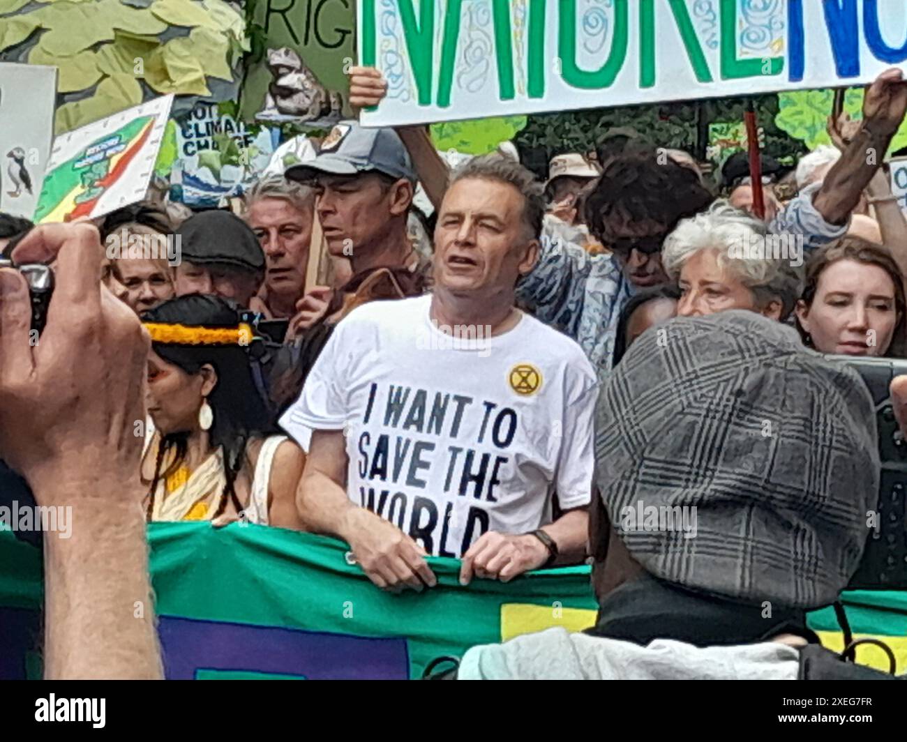 Restore Nature Now Protest London 22 June 2024 Stock Photo - Alamy