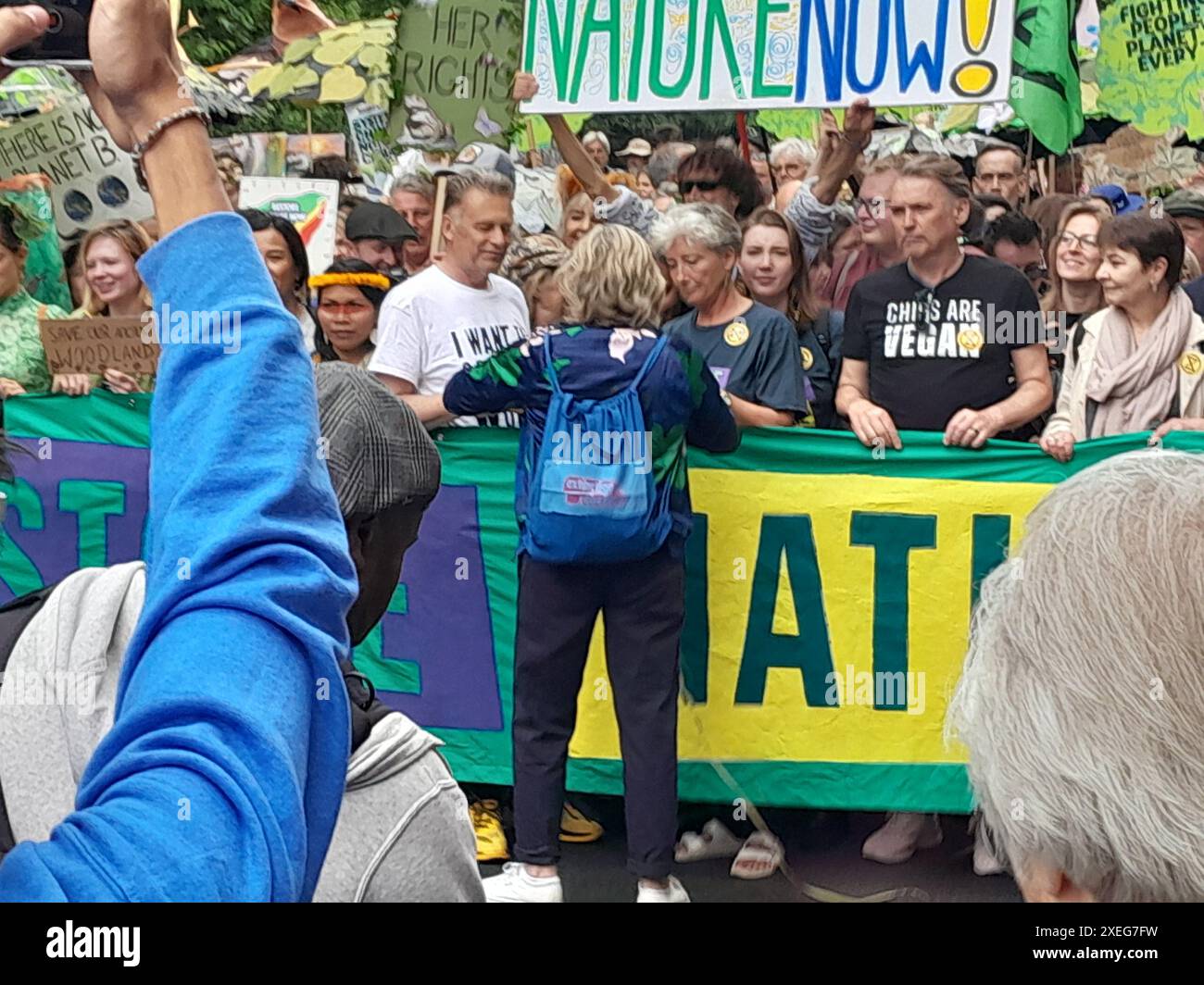 Restore Nature Now Protest London 22 June 2024 Stock Photo - Alamy