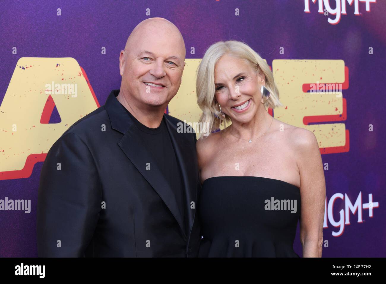 Michael Chiklis and Michelle Moran attends the premiere for MGM+'s ...