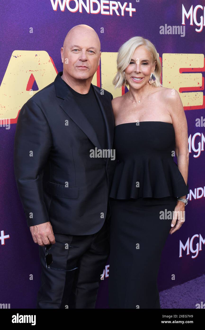 Michael Chiklis and Michelle Moran attends the premiere for MGM+'s ...
