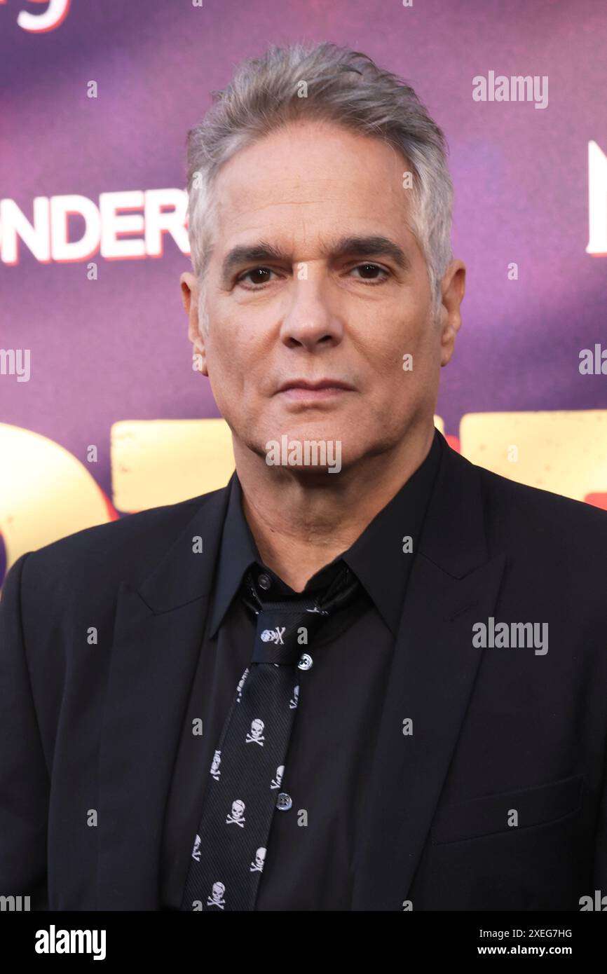Yul Vazquez attends the premiere for MGM+'s "Hotel Cocaine" at Harmony Gold on June 13, 2024 in ...