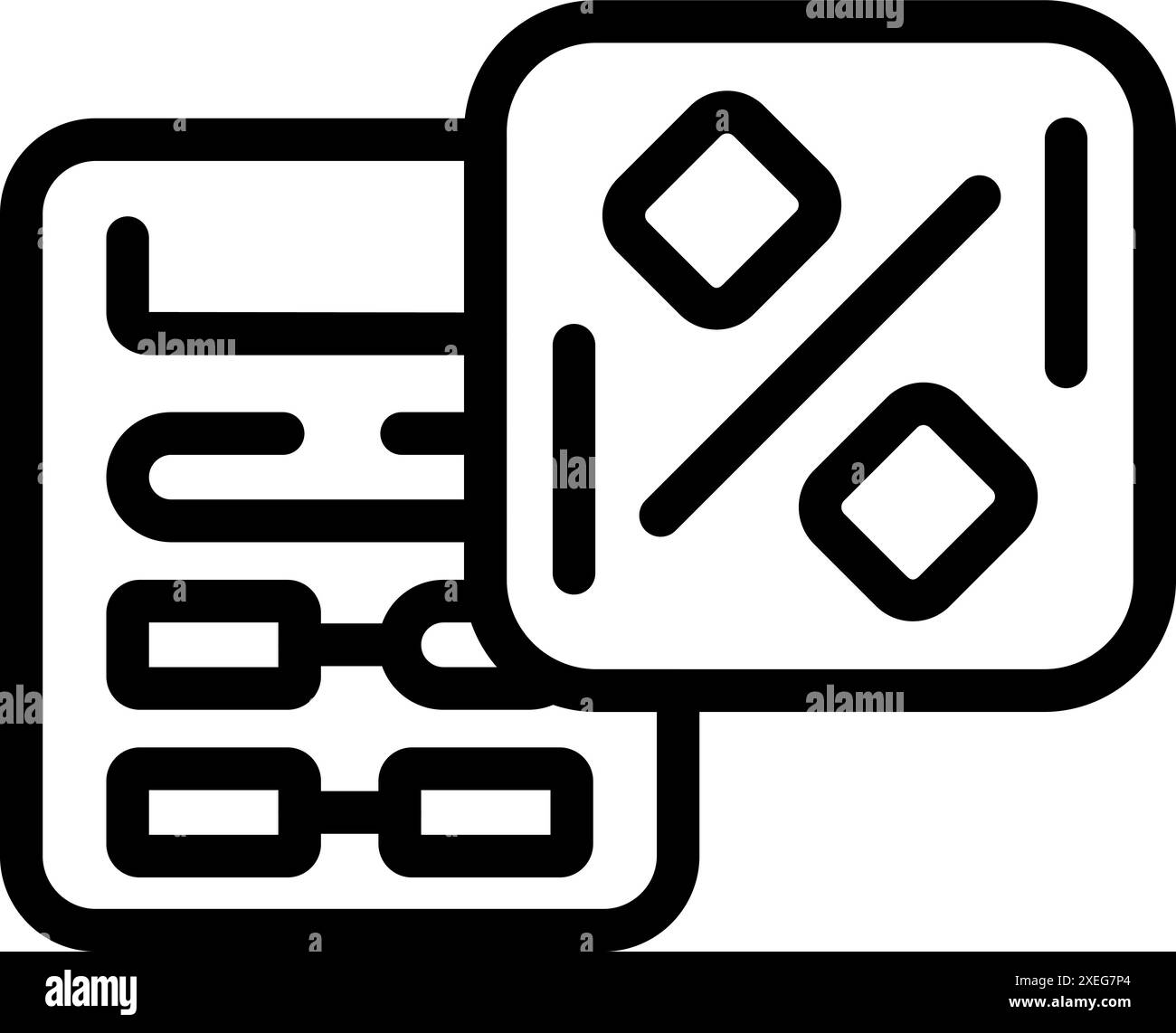 Calculator is calculating a percentage, depicting concepts such as ...