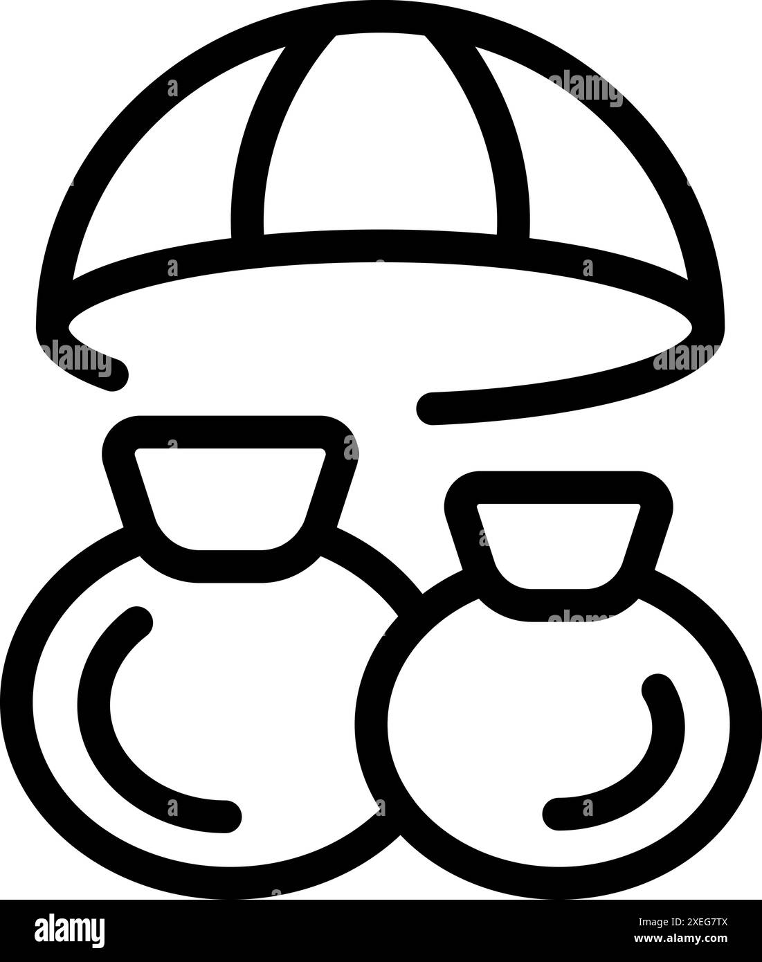 Line art icon of a pair of maracas shaking rhythmically under a music ...