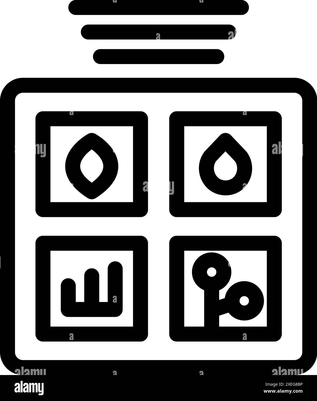 Icon of a smart farming control panel monitoring system, sending data ...