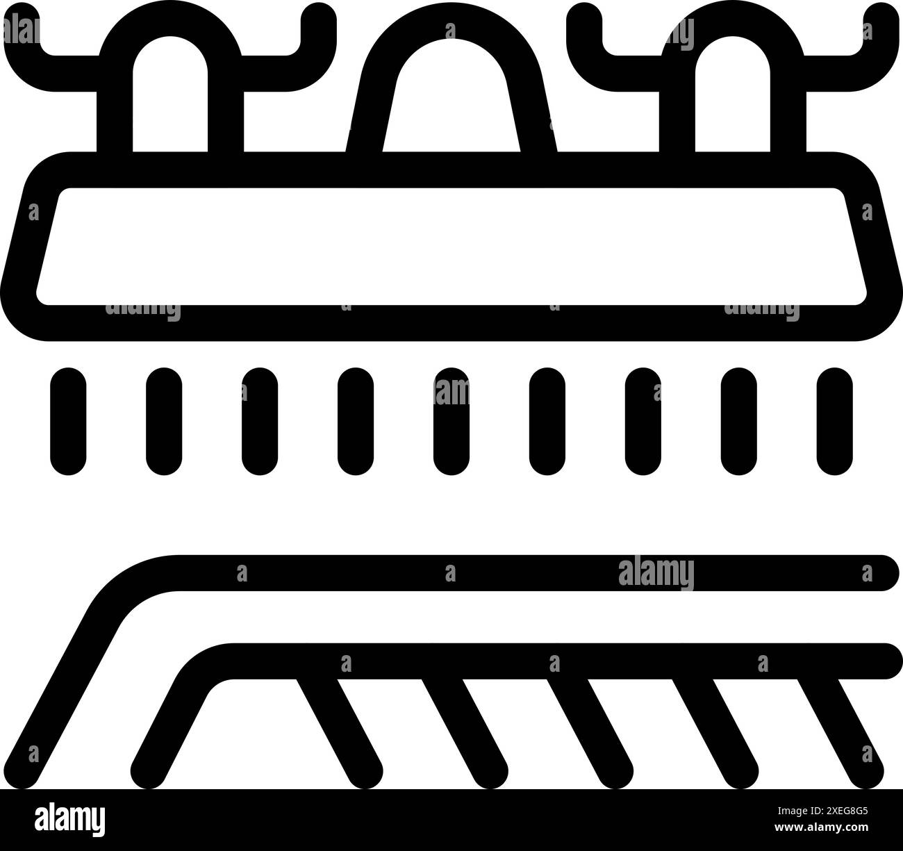 Line icon of a smart farm drip irrigation system with sensors ...