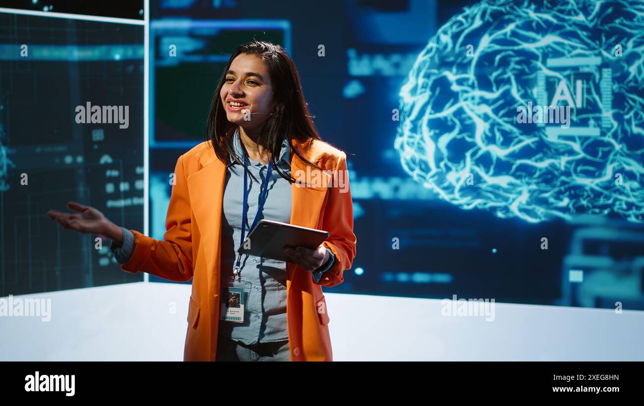 Doing a speech with mic hi-res stock photography and images - Alamy