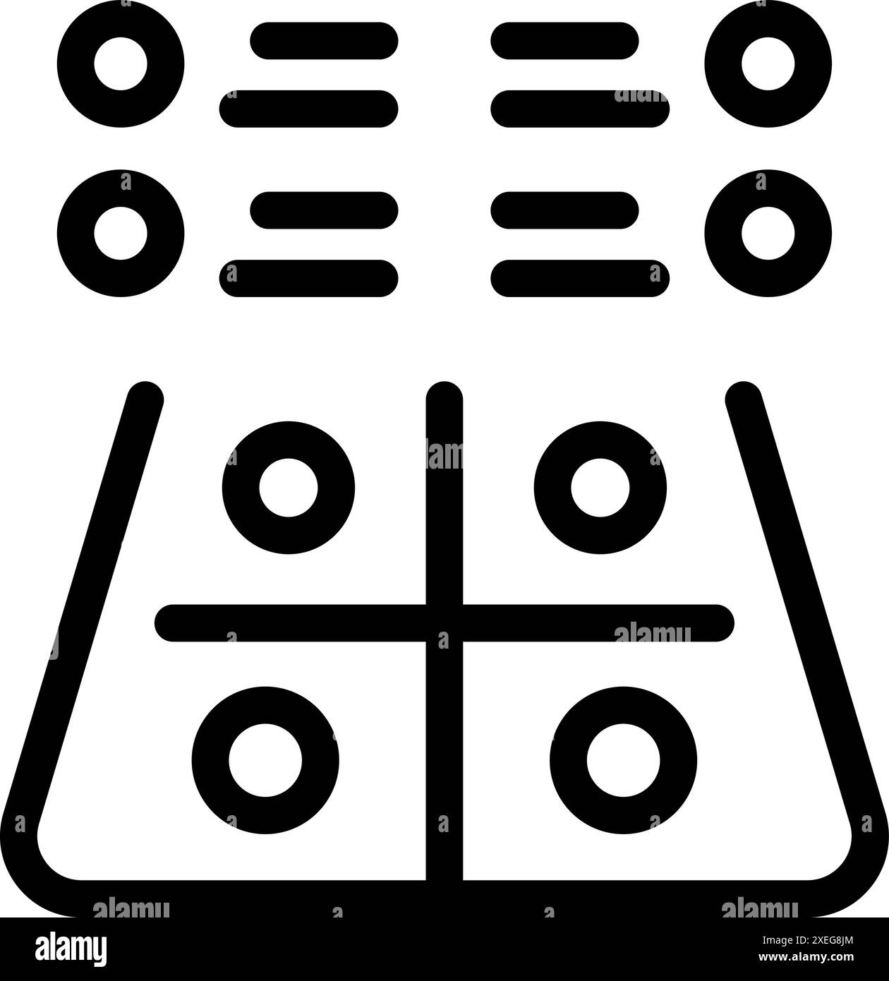 This icon depicts a classic game of tic tac toe, with its distinctive ...