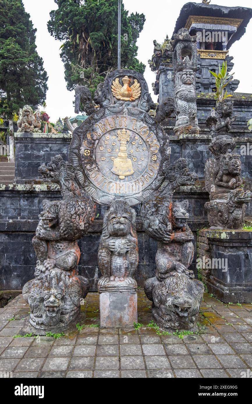 The Besakih Temple on the Agung Volcano. Bali also referred to as the ...