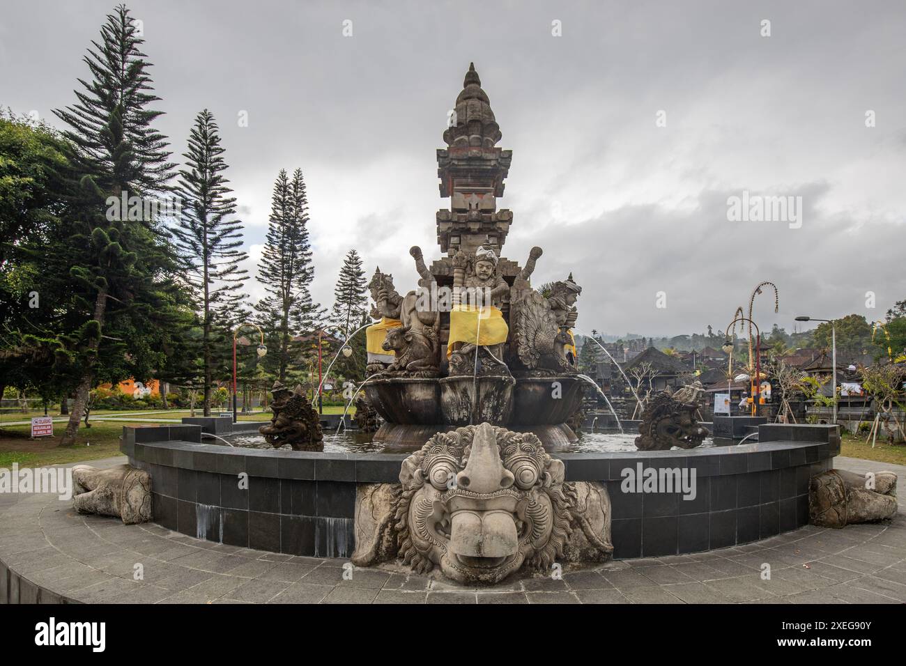 The Besakih Temple on the Agung Volcano. Bali also referred to as the ...