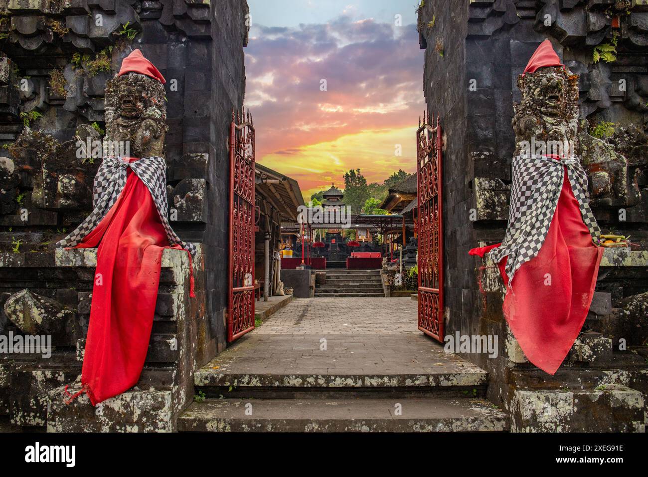 The Besakih Temple on the Agung Volcano. Bali also referred to as the ...