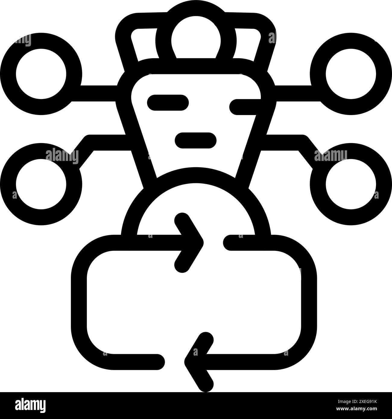 Icon Of An Ai Managing Data Flow With Cloud Computing Symbolizing The Future Of Technology 6692