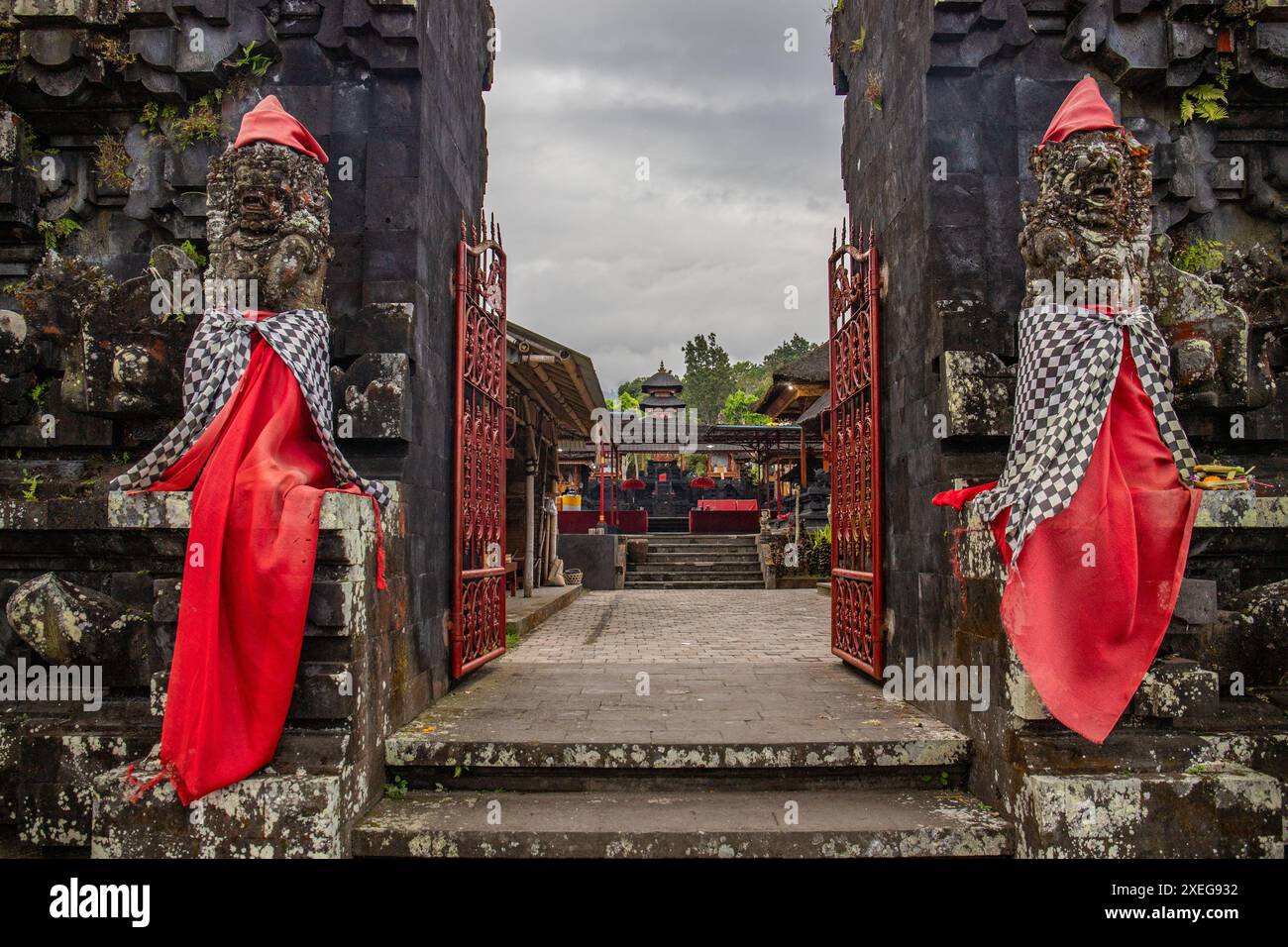 The Besakih Temple on the Agung Volcano. Bali also referred to as the ...