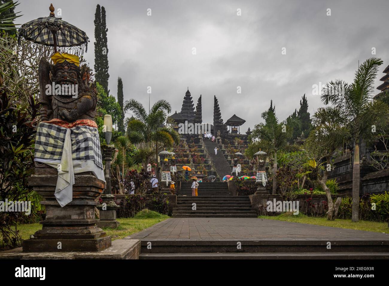 The Besakih Temple on the Agung Volcano. Bali also referred to as the ...