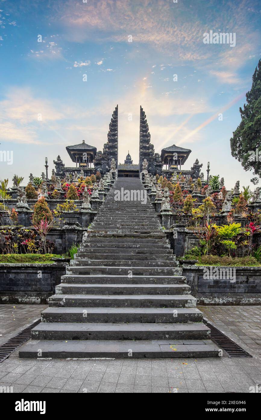 The Besakih Temple on the Agung Volcano. Bali also referred to as the ...