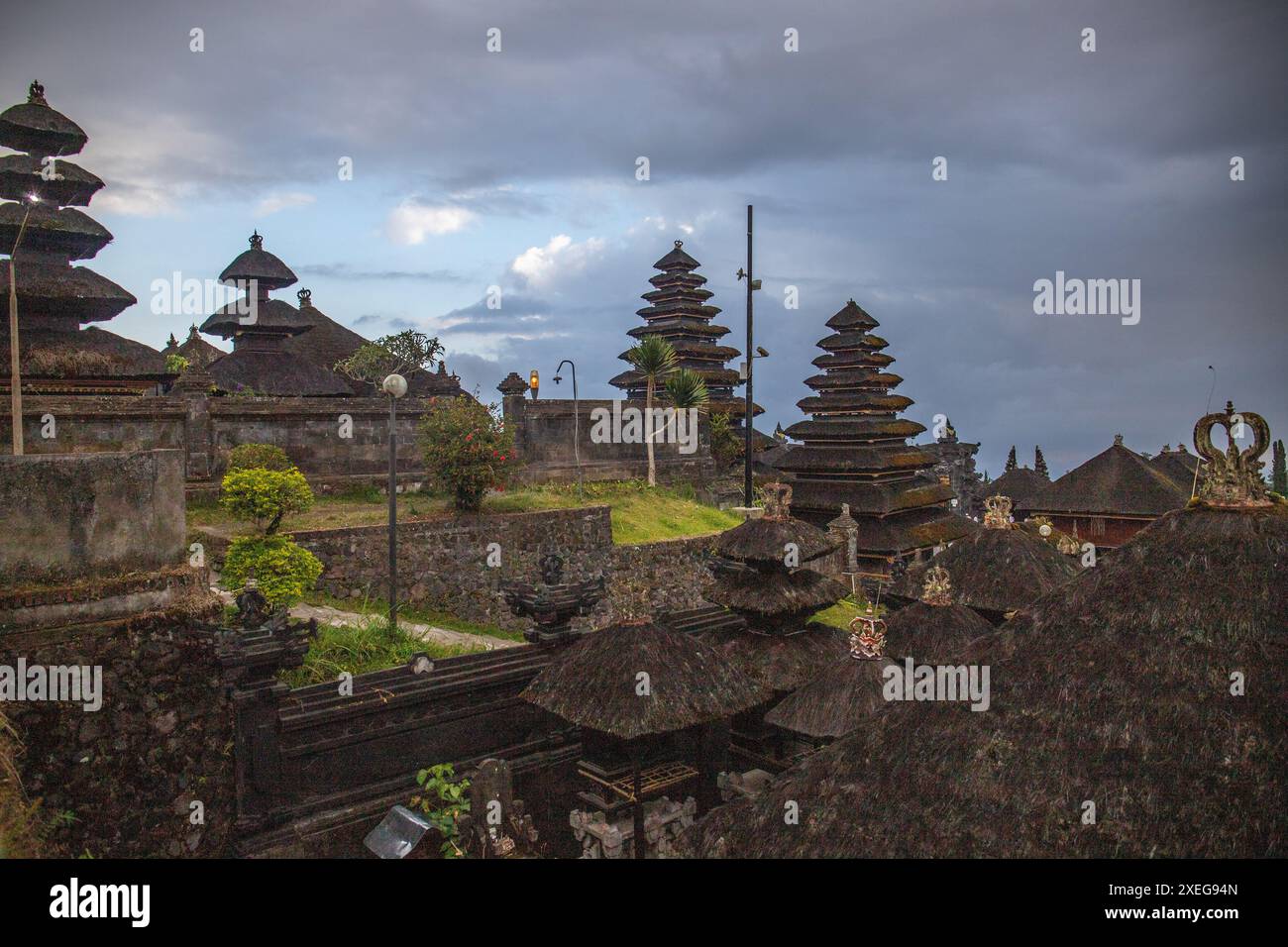 The Besakih Temple on the Agung Volcano. Bali also referred to as the ...