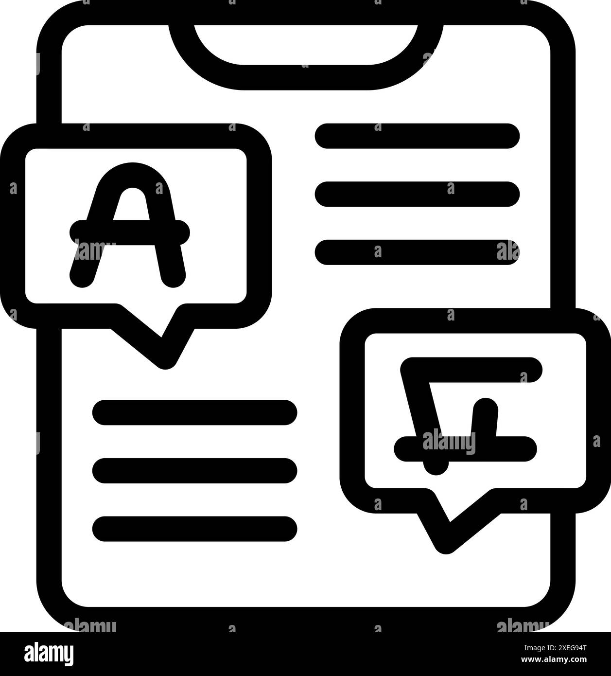 Mobile translation app translating document, simplifying language ... Mobile translation app translating document, simplifying language ...