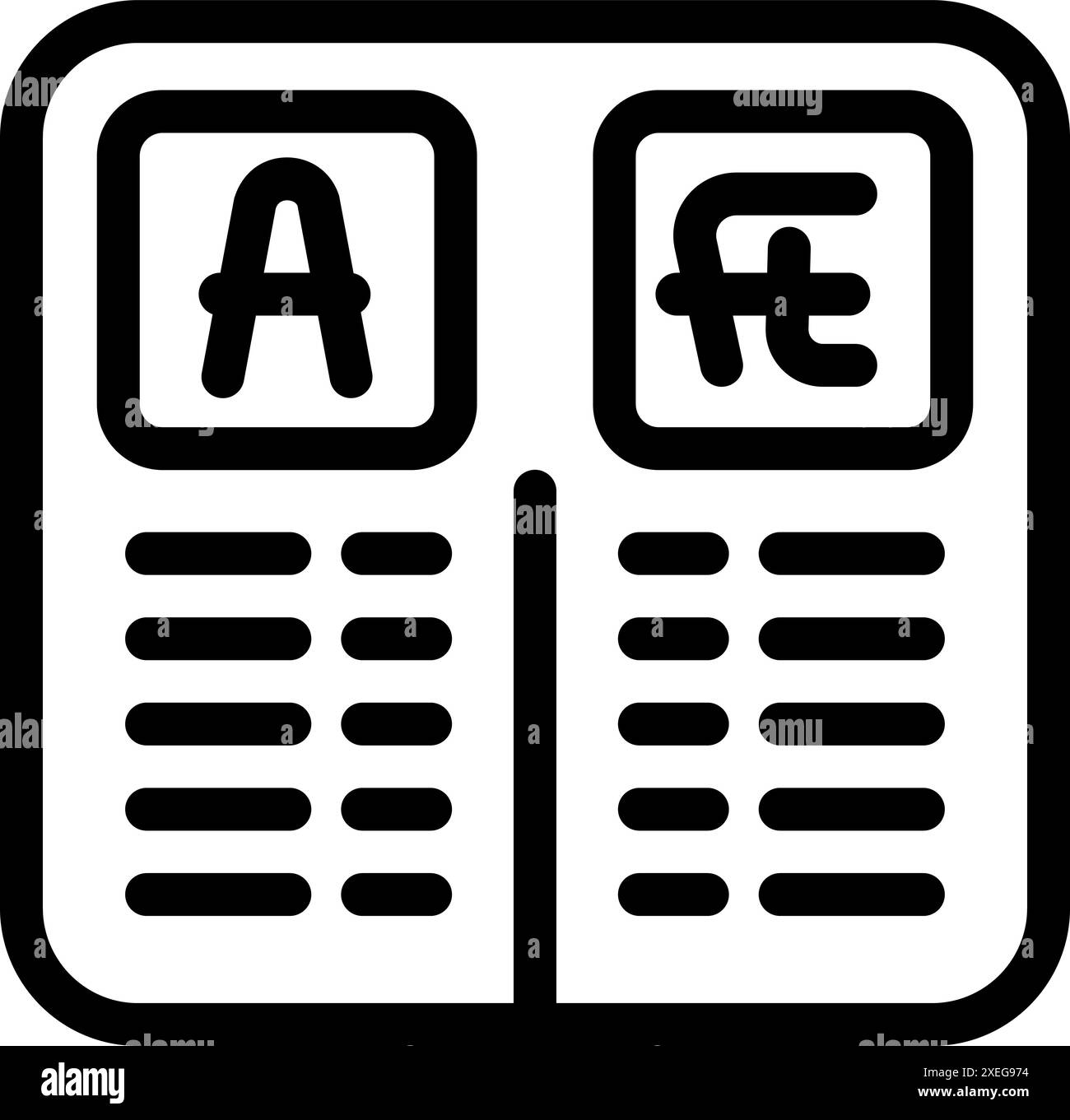Two different languages Black and White Stock Photos & Images - Alamy
