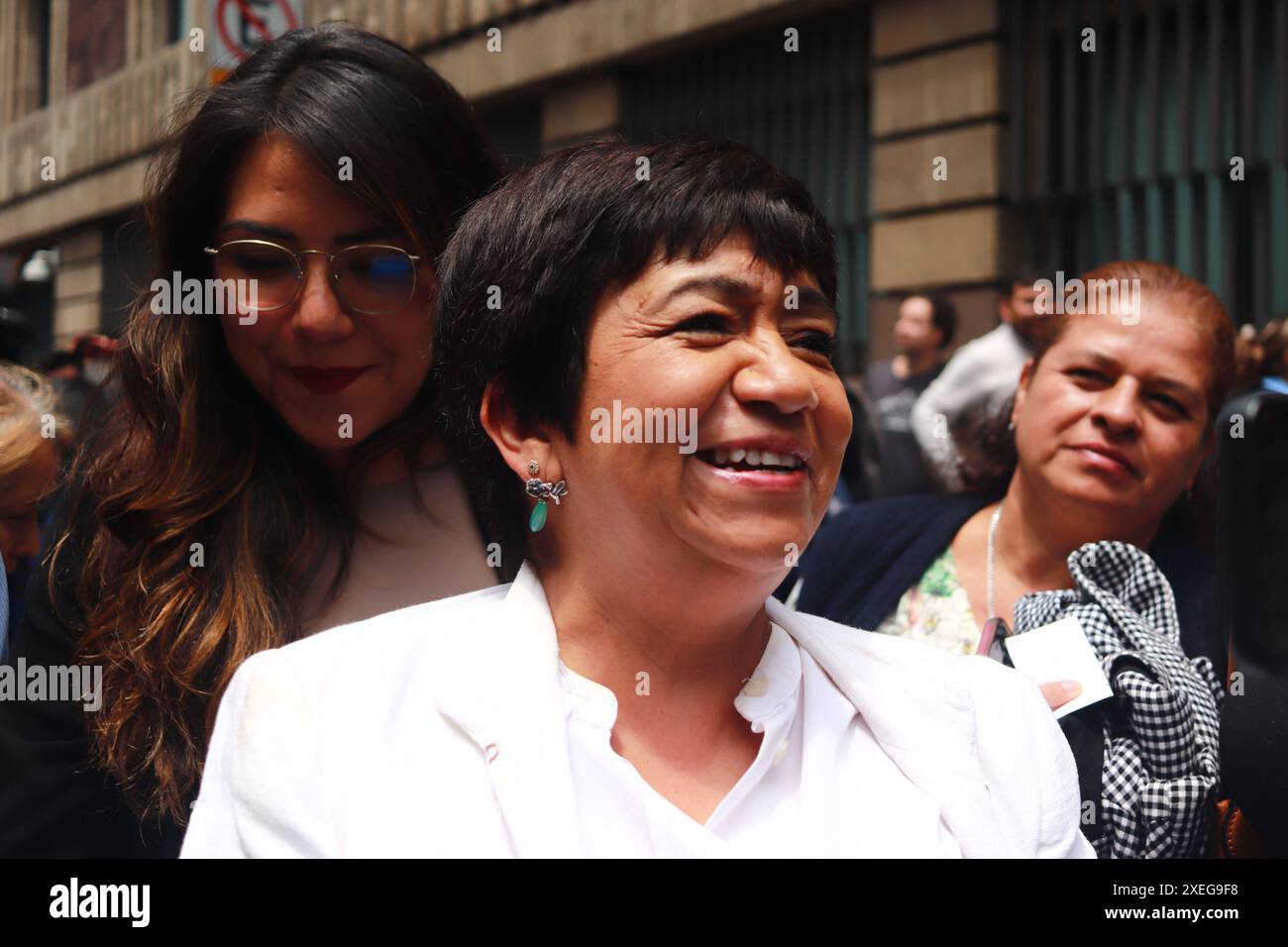 Edna Elena Vega, leaves after she was announced as new Secretary of ...