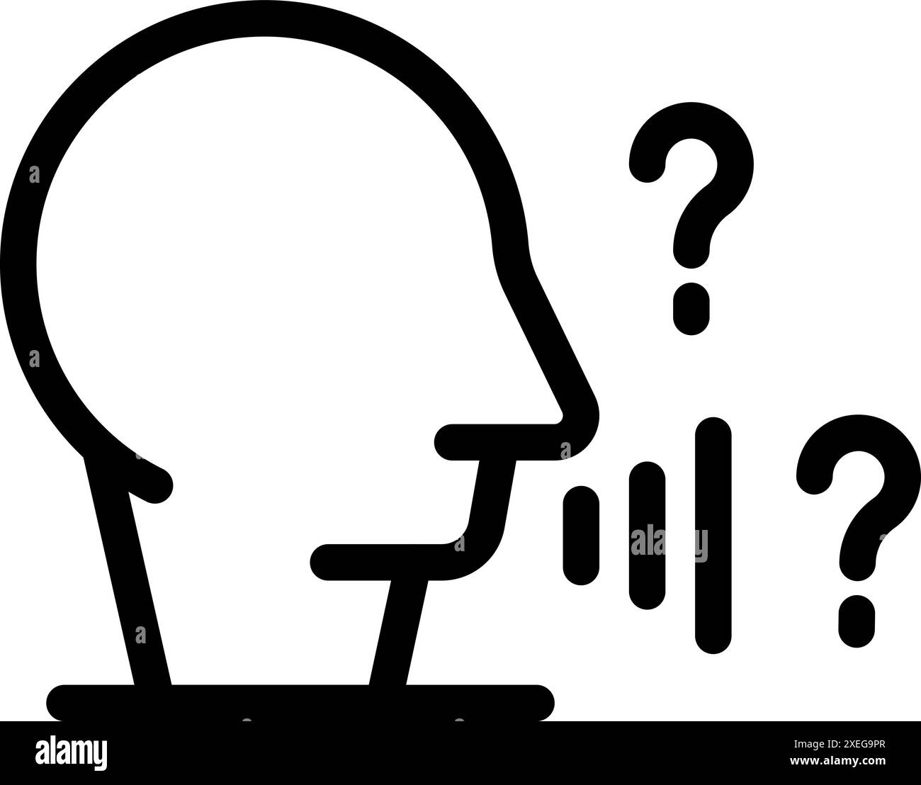 Speaking uncertainty Stock Vector Images - Alamy