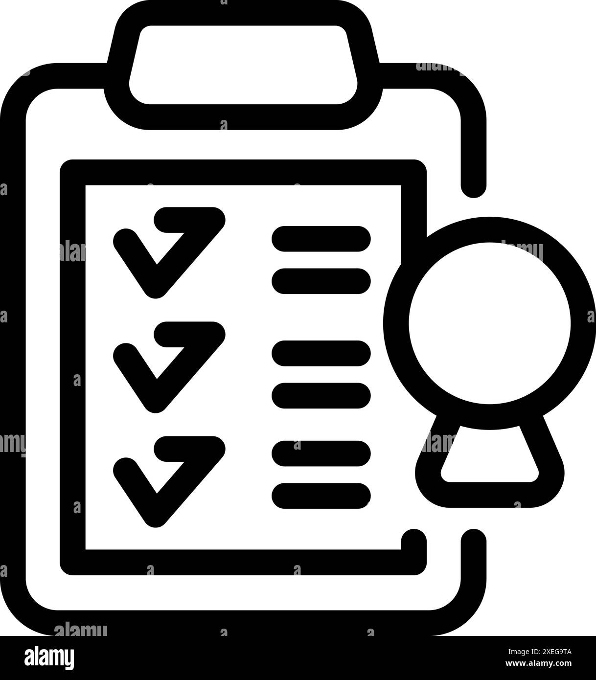 Icon of a clipboard showing a completed checklist with an approved ...