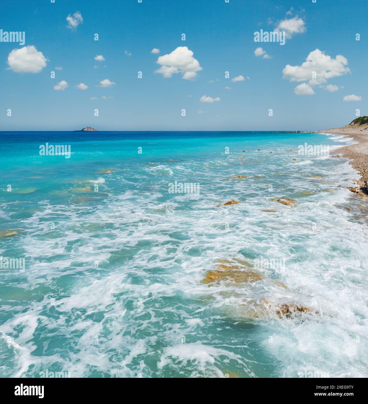 Summer Lefkada coast, Greece Stock Photo - Alamy
