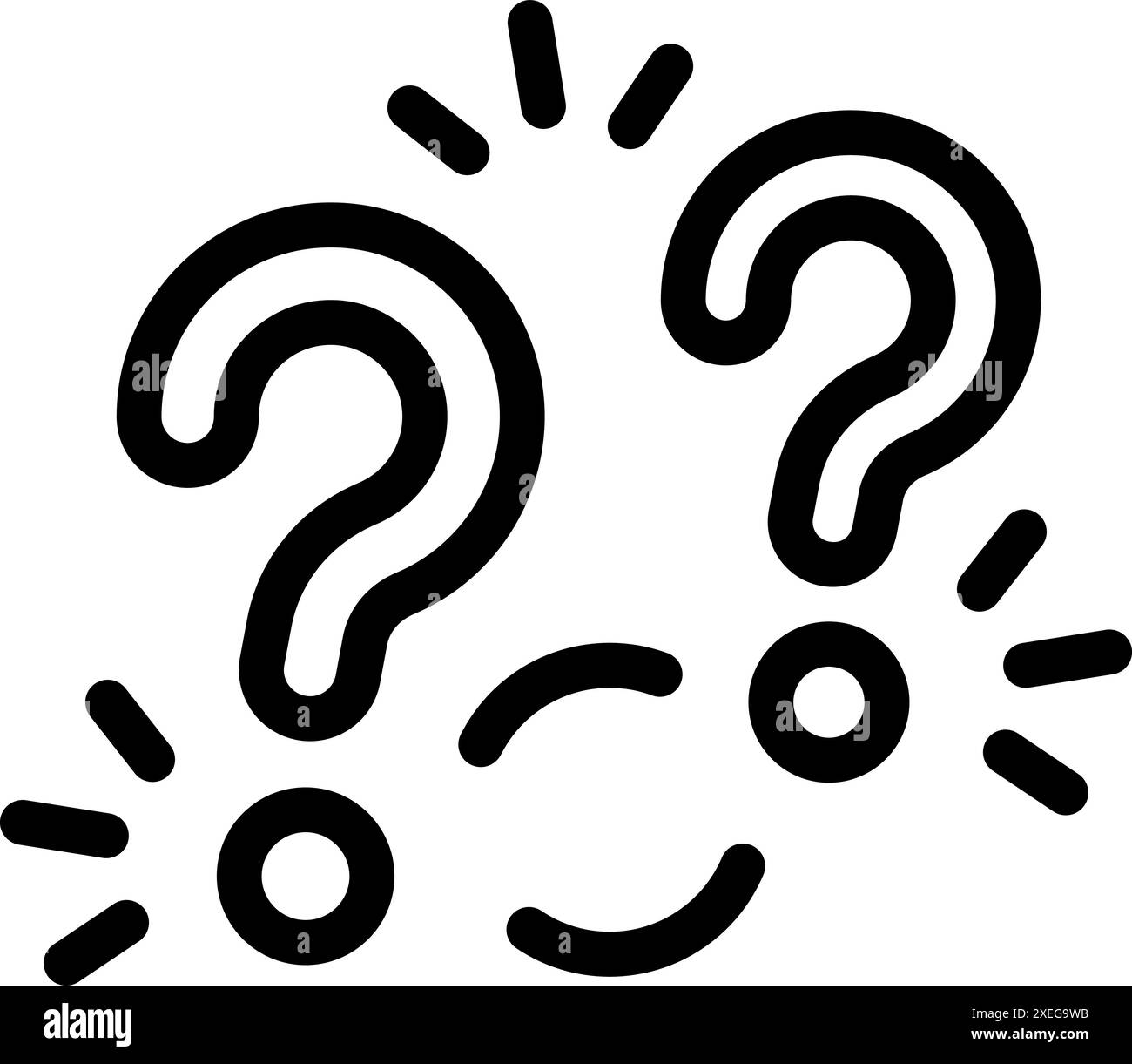 Question marks are floating, representing confusion and problem solving Stock Vector Image & Art ...